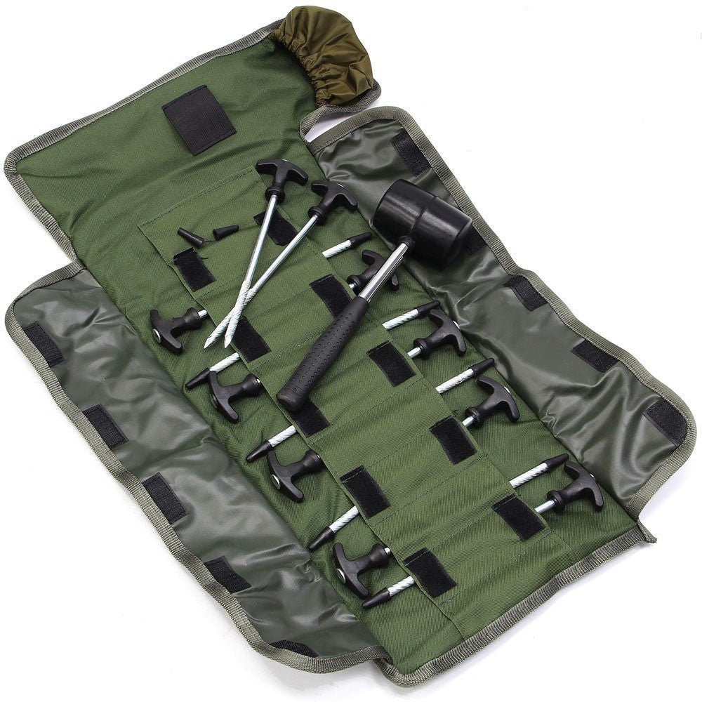 NGT Bivvy Peg Set - 10 Pegs, Mallet & Case - Heavy Duty - NGT Tackle ...