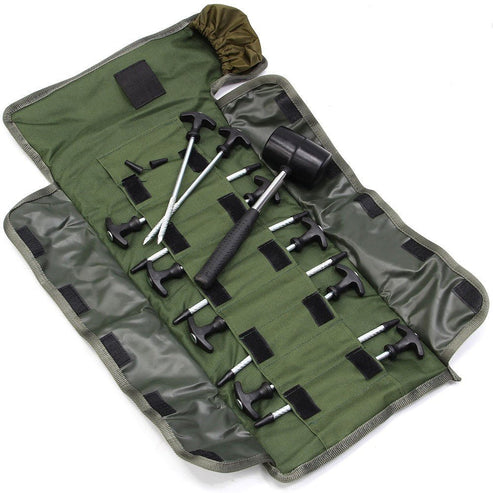 NGT Bivvy Peg Set - 10 Pegs, Mallet & Case - Heavy Duty - NGT Tackle ...