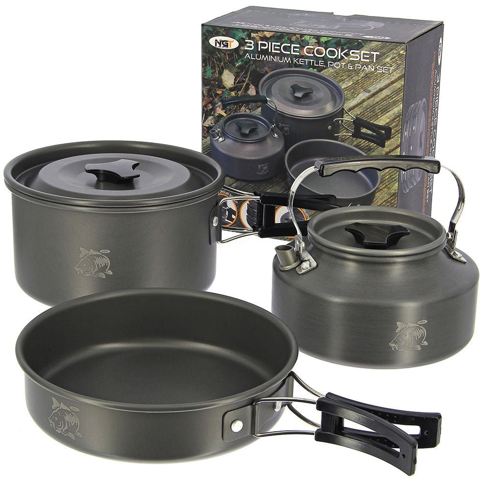 NGT Outdoor Cook Set 1.1 litre Kettle Pot and Pan • NGT Tackle Shop